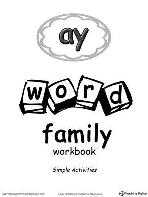 *FREE* AY Word Family Workbook for Preschool | MyTeachingStation.com