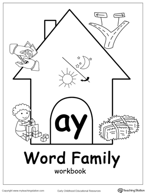 *FREE* AY Word Family Workbook for Kindergarten | MyTeachingStation.com
