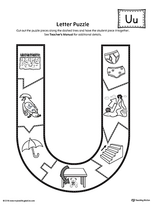 Letter U Puzzle Printable | MyTeachingStation.com