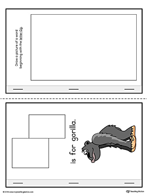 Letter G Cut-And-Paste Printable Mini Book (Color) | MyTeachingStation.com