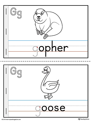 Letter G Mini Book Printable | MyTeachingStation.com