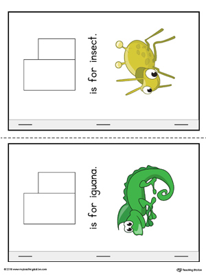 Letter I Cut-And-Paste Printable Mini Book (Color) | MyTeachingStation.com