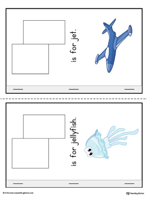 Letter J Cut-And-Paste Printable Mini Book (Color) | MyTeachingStation.com