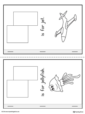 Letter J Cut and Paste Printable Mini Book | MyTeachingStation.com