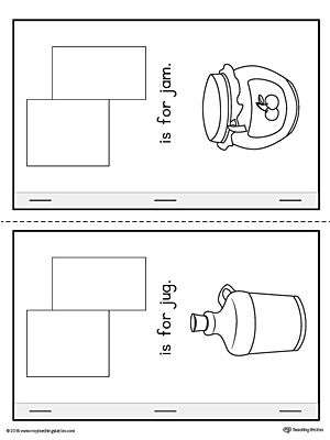 Letter J Cut and Paste Printable Mini Book | MyTeachingStation.com