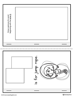 Letter J Cut and Paste Printable Mini Book | MyTeachingStation.com