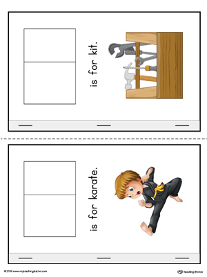 Letter K Cut-And-Paste Printable Mini Book (Color) | MyTeachingStation.com