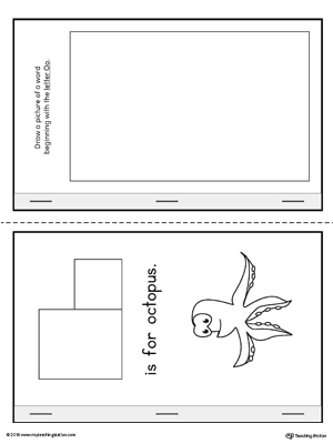 Letter O Cut and Paste Printable Mini Book | MyTeachingStation.com