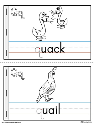 Letter Q Mini Book Printable | MyTeachingStation.com