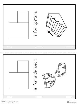 Letter U Cut and Paste Printable Mini Book | MyTeachingStation.com