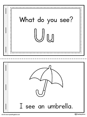 Short Letter U Words Printable Mini Book | MyTeachingStation.com