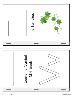 Letter V Cut-And-Paste Printable Mini Book (Color) | MyTeachingStation.com