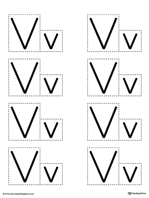 Letter V Cut and Paste Printable Mini Book | MyTeachingStation.com
