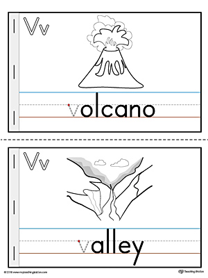 Letter V Mini Book Printable | MyTeachingStation.com
