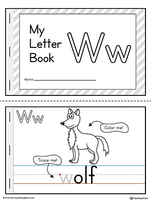 Letter W Mini Book Printable | MyTeachingStation.com