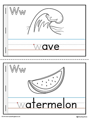 Letter W Mini Book Printable | MyTeachingStation.com