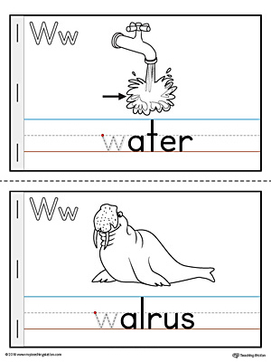 Letter W Mini Book Printable | MyTeachingStation.com