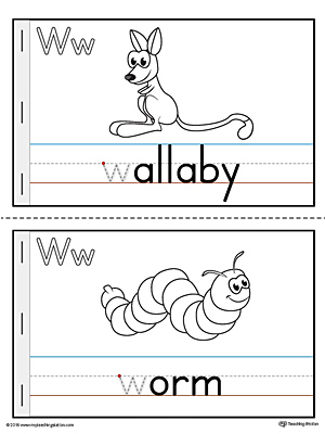 Letter W Mini Book Printable | MyTeachingStation.com