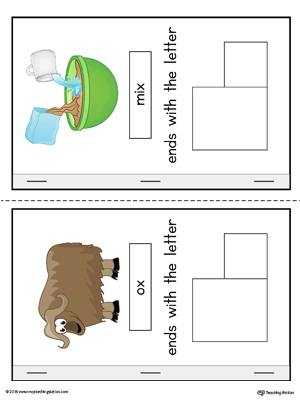Letter X Cut-And-Paste Printable Mini Book (Color) | MyTeachingStation.com