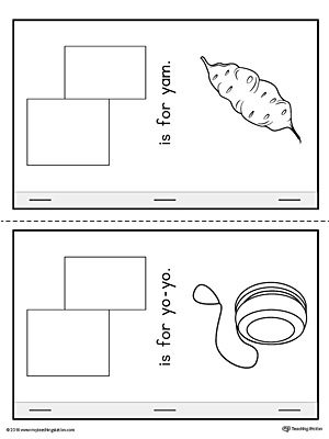Letter Y Cut and Paste Printable Mini Book | MyTeachingStation.com