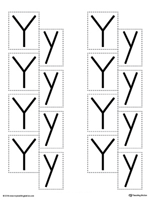 Letter Y Cut and Paste Printable Mini Book | MyTeachingStation.com