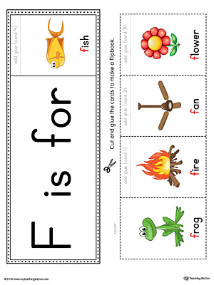 Letter F Beginning Sound Flipbook Printable (Color) | MyTeachingStation.com