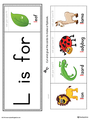 Letter L Beginning Sound Flipbook Printable (Color) | MyTeachingStation.com