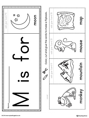 Letter M Beginning Sound Flipbook Printable | MyTeachingStation.com