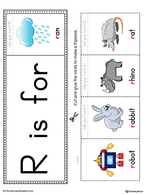 Letter R Beginning Sound Flipbook Printable (Color) | MyTeachingStation.com