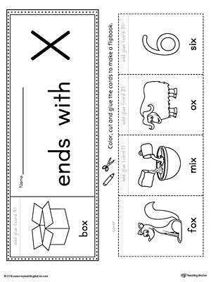 Letter X Ending Sound Flipbook Printable | MyTeachingStation.com