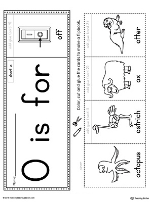 Short Letter O Beginning Sound Flipbook Printable | MyTeachingStation.com