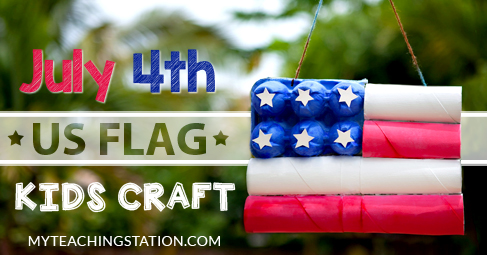 4th of July American Flag Kids Craft | MyTeachingStation.com