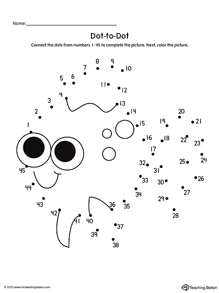 FREE Dot to Dot Fish Printable Worksheet MyTeachingStation FREE Dot to Dot Fish Printable Worksheet MyTeachingStation
